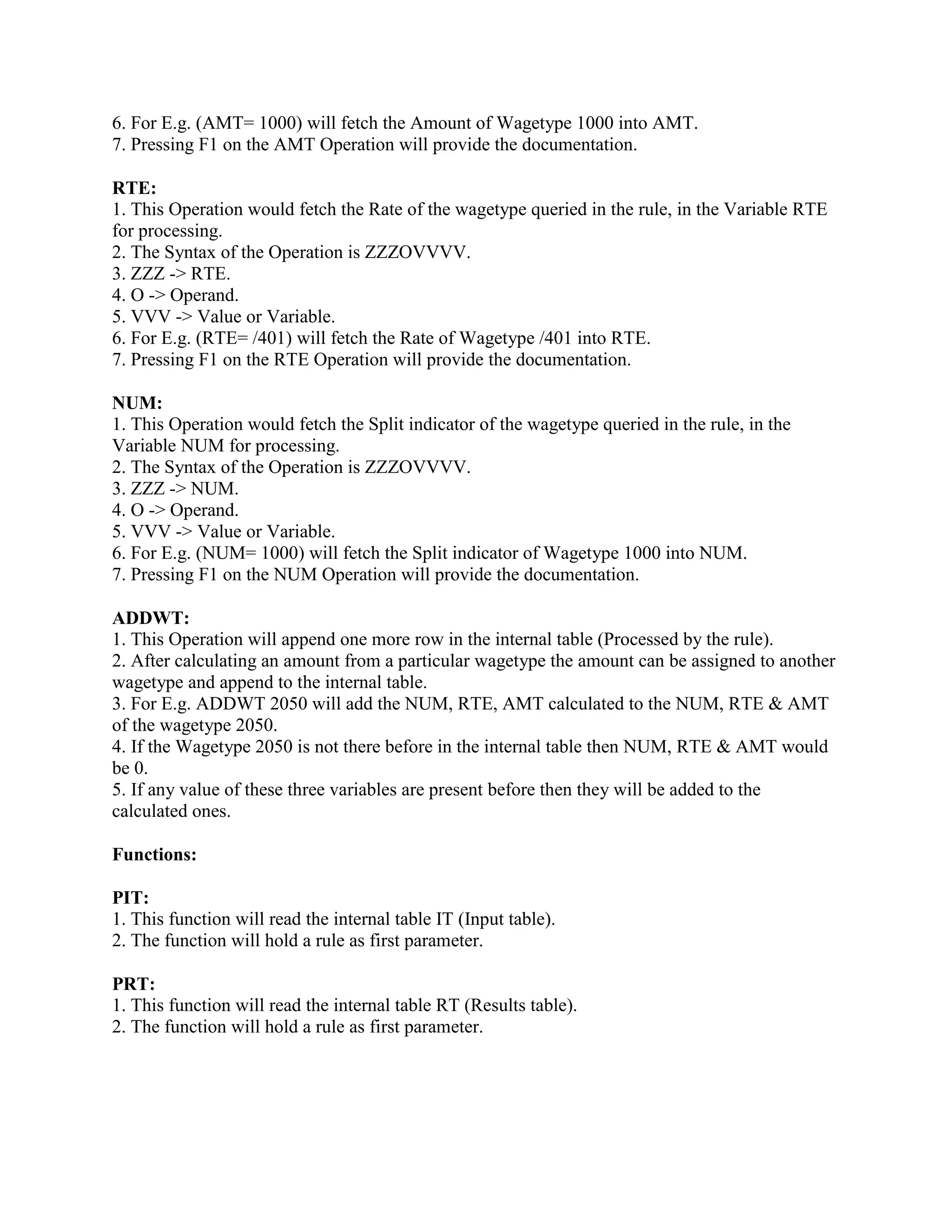 Sap payroll schema. functions , rules and operations – an overview | DOCX