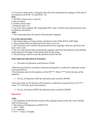 Sap payroll schema. functions , rules and operations – an overview | DOCX