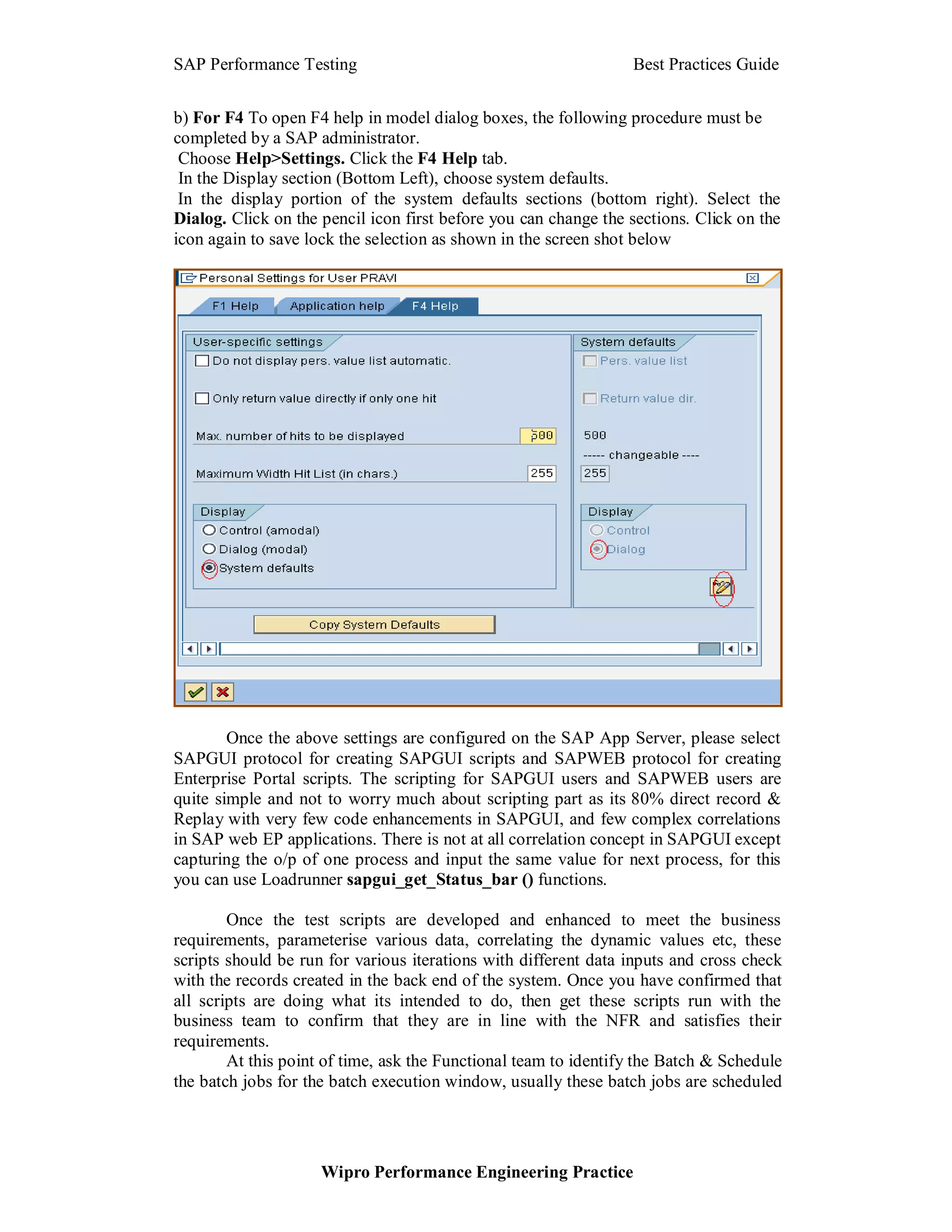 SAP Performance Testing Best Practice Guide v1.0 | PDF