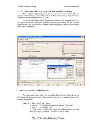 SAP Performance Testing Best Practice Guide v1.0 | PDF