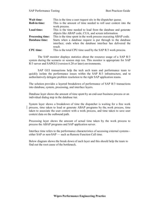 SAP Performance Testing Best Practice Guide v1.0 | PDF