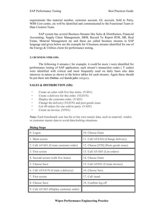 SAP Performance Testing Best Practice Guide v1.0 | PDF