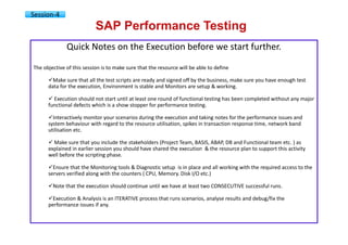 SAP performance testing & engineering courseware v01 | PPT