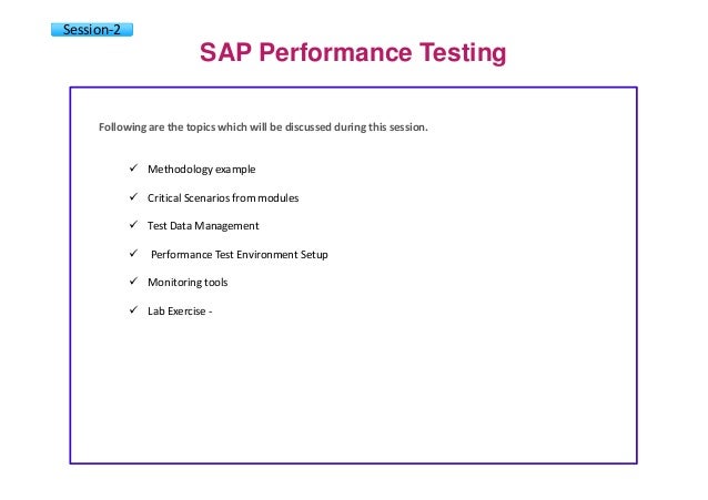 SAP performance testing & engineering courseware v01