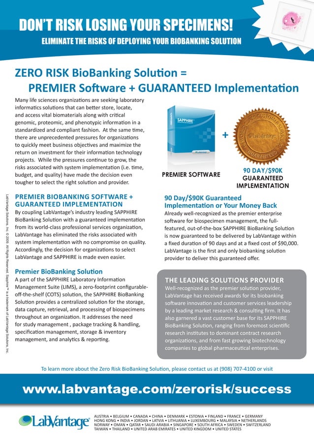 Sapphire Guaranteed Bio Banking | PDF