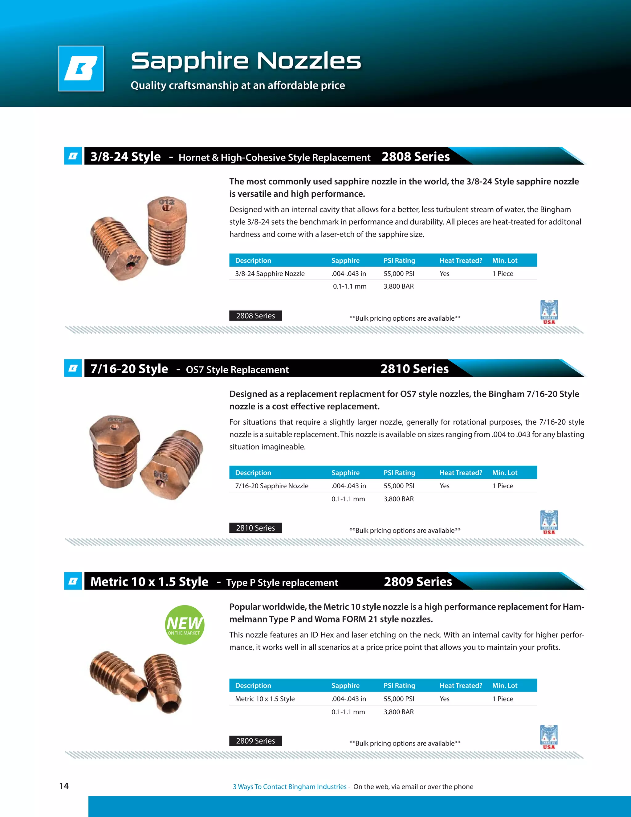 Detailed Sapphire Nozzle Product Info | PDF
