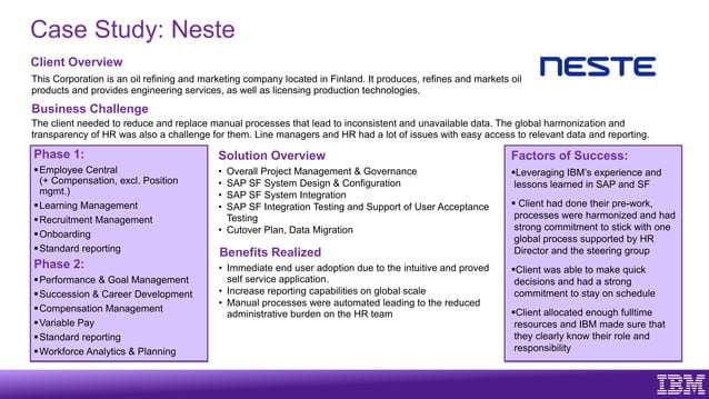IBM SAP SuccessFactors Overview | PPTX | Cloud Computing | Internet