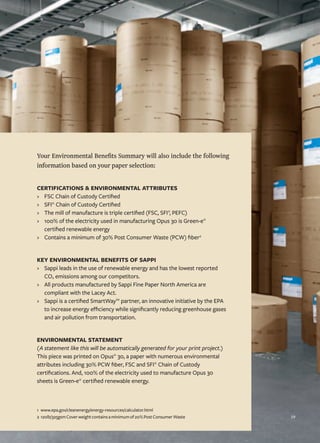 Sappi Great Information about Sustainability | PDF
