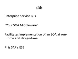 SAP PI and SOA Overview | PPTX