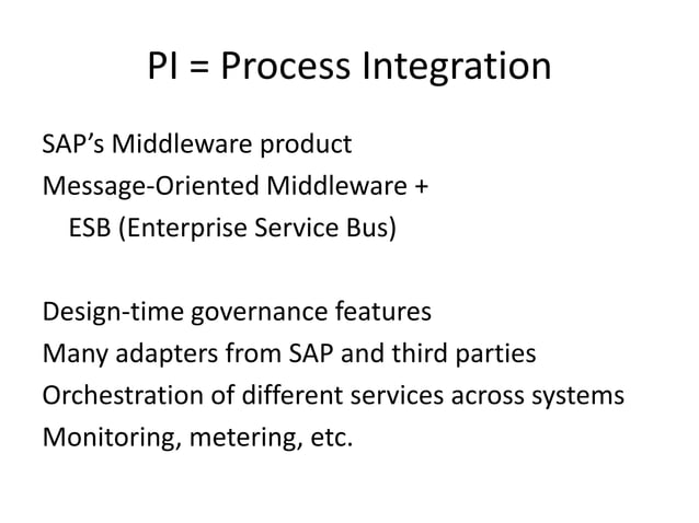SAP PI and SOA Overview | PPTX | Web Development | Internet