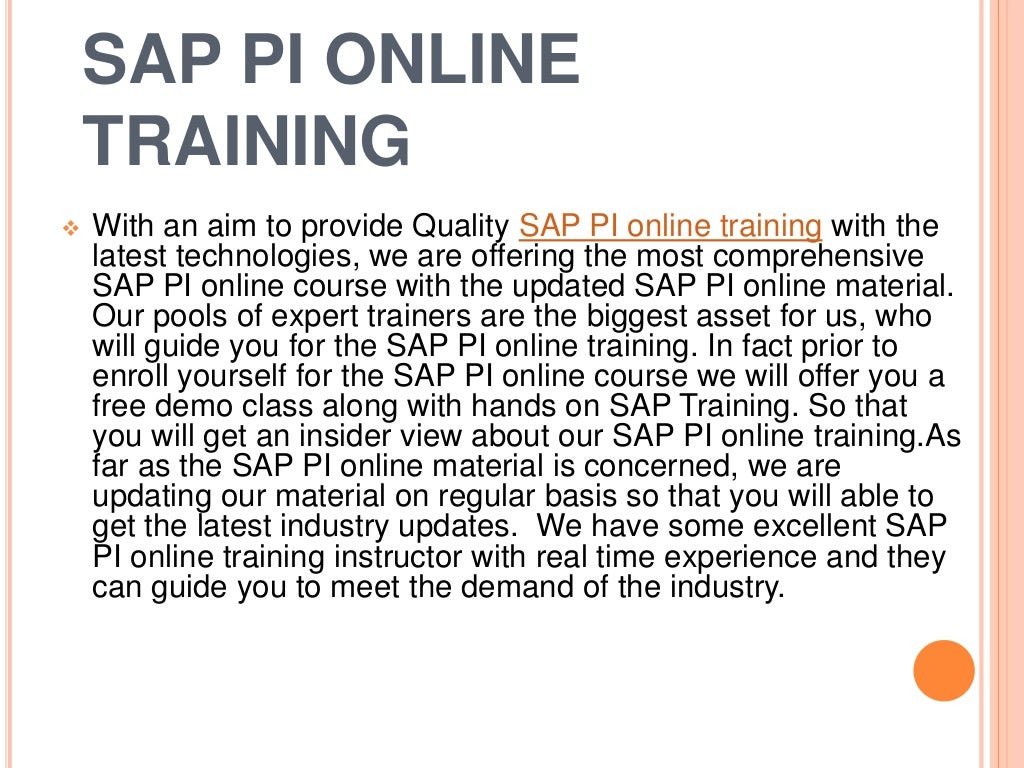 Sap pi online training