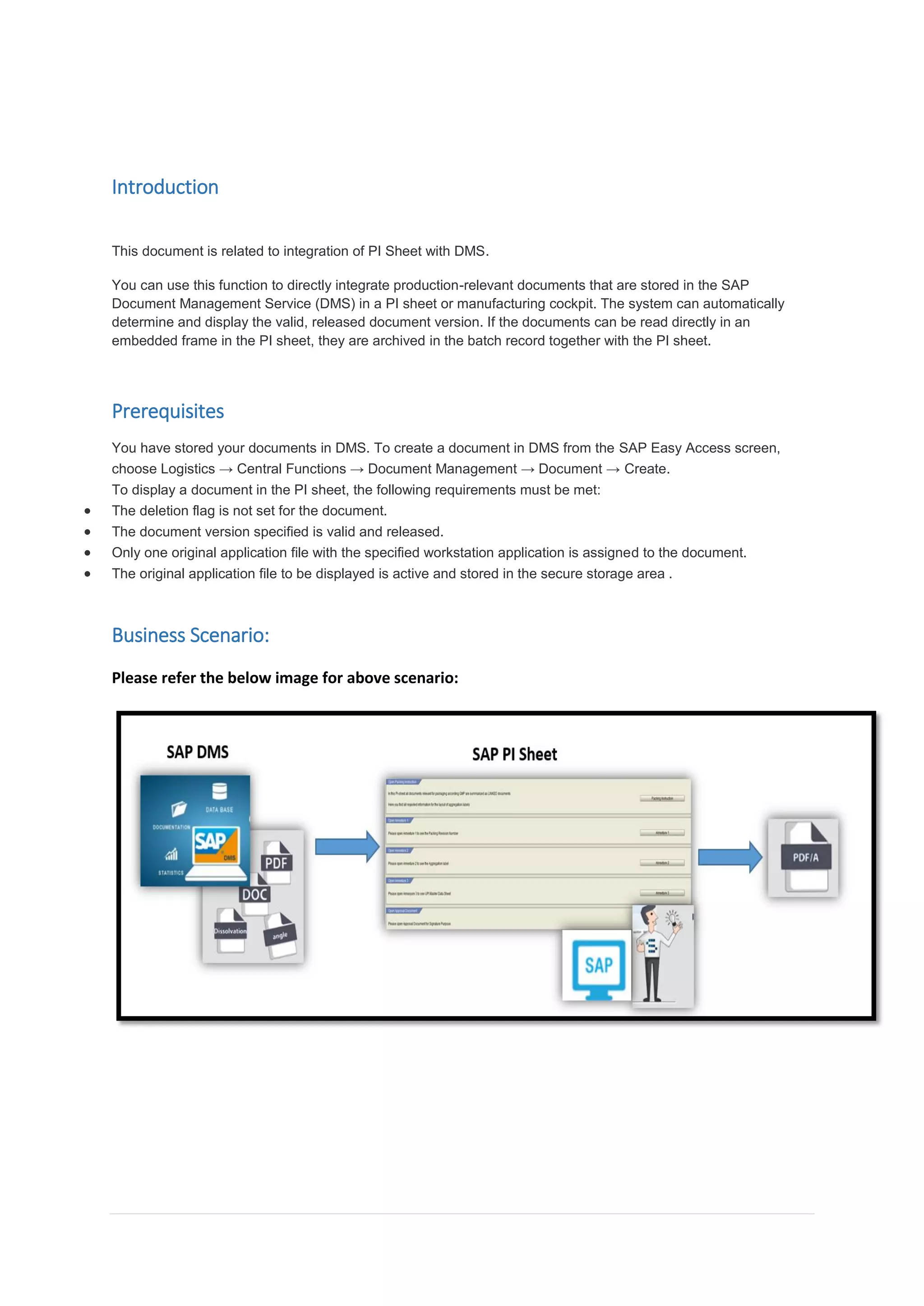Sap Pi Sheet Integration With Dmsdocument Management System Pdf