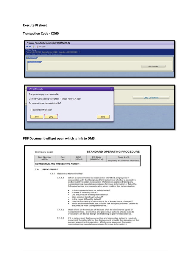 Sap Pi Sheet Integration With Dmsdocument Management System Pdf