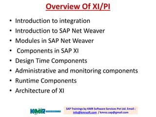 SAP PI online training course content | PDF