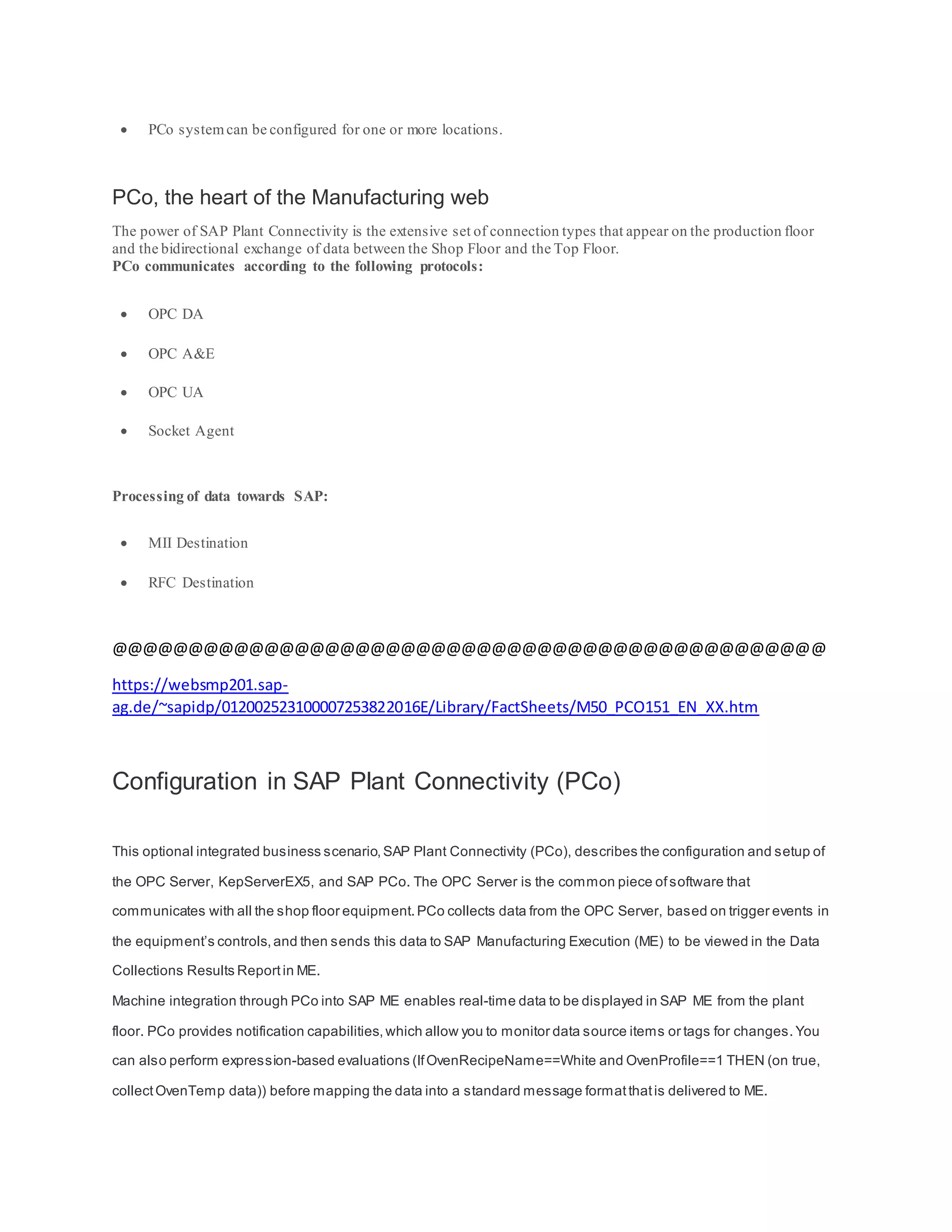 Sap plant connectivity (p co) | DOCX