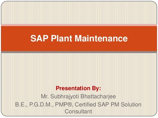 Sap plant maintenance