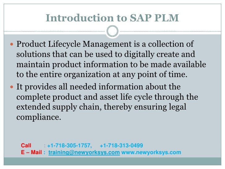 SAP PLM Training and Placement Assistance By Newyorksys.com