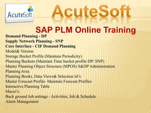Sap plm online training | PPT