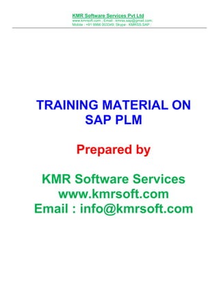 SAP PLM Online Training Complete Hand Book | PDF
