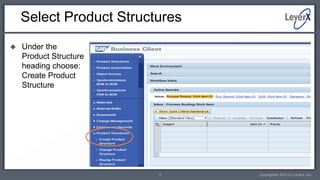 LeverX SAP PLM Tutorial - Product Structure Management - Create a ...