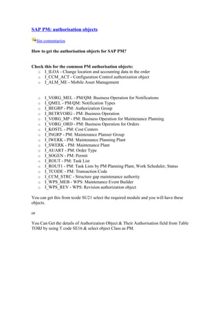 Sap pm | DOC