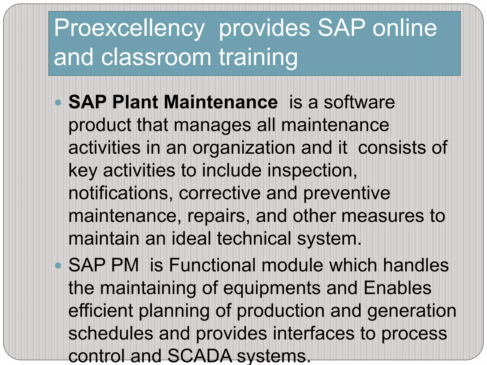 SAP PM training | PPT