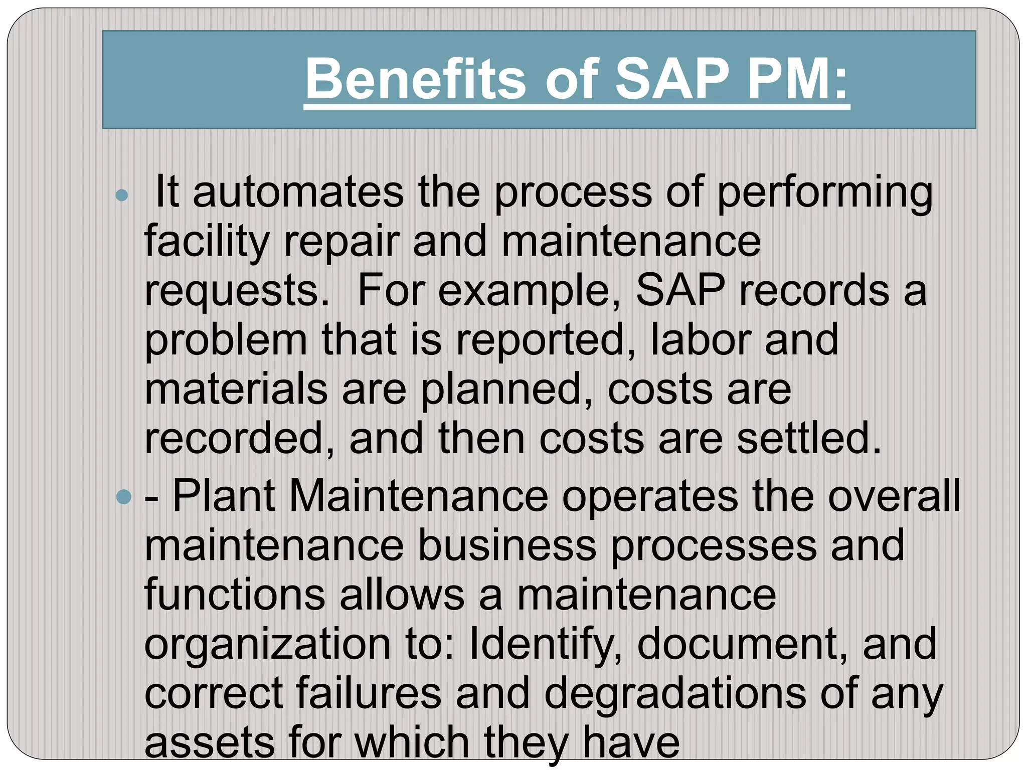 SAP PM training | PPT