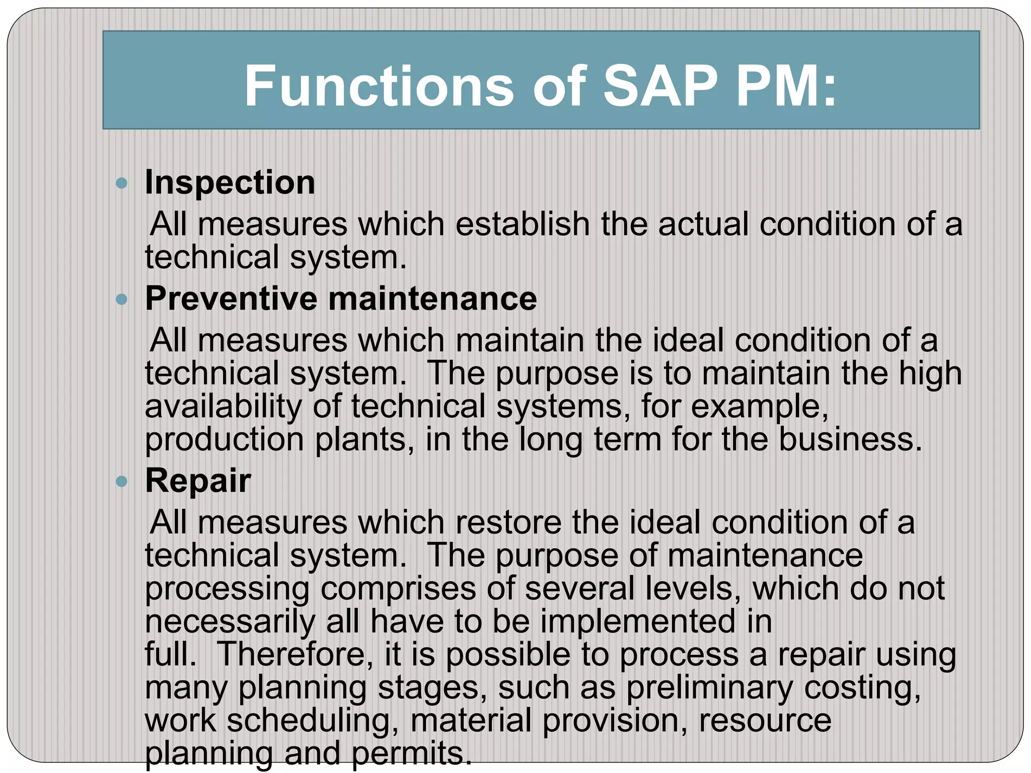 SAP PM training | PPT