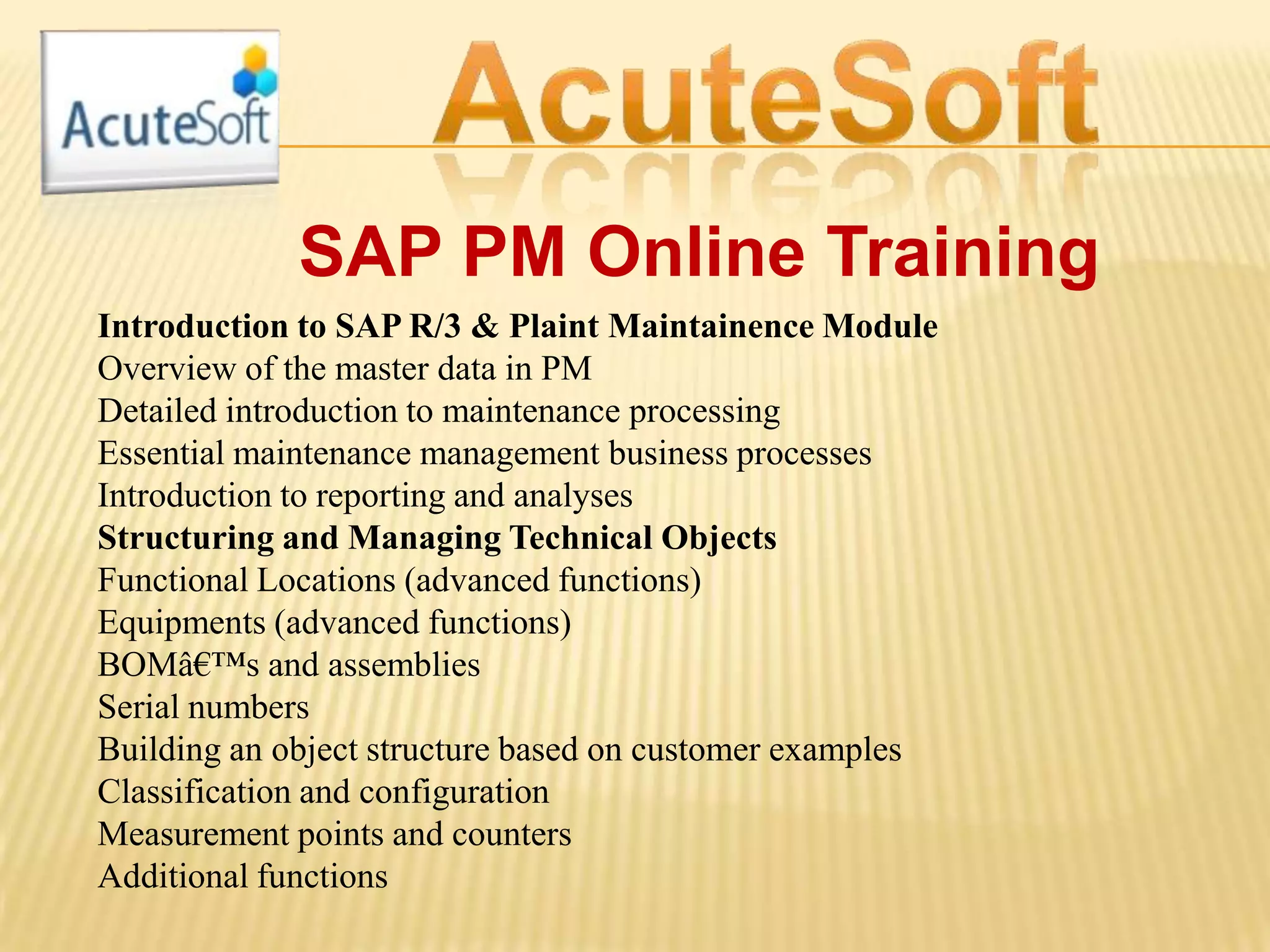 Sap pm online training | PPT