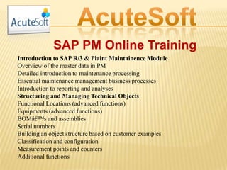 Sap pm online training | PPT