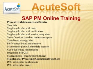 Sap pm online training | PPT