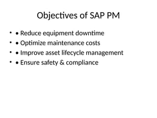 SAP Plant Maintenance Module Brief Overview | PPTX