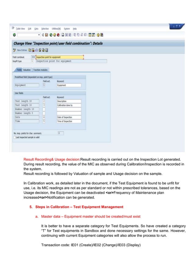 SAP PM: Test Equipment Management/Calibration process | DOCX ...