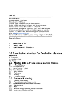 Sap pp | DOCX