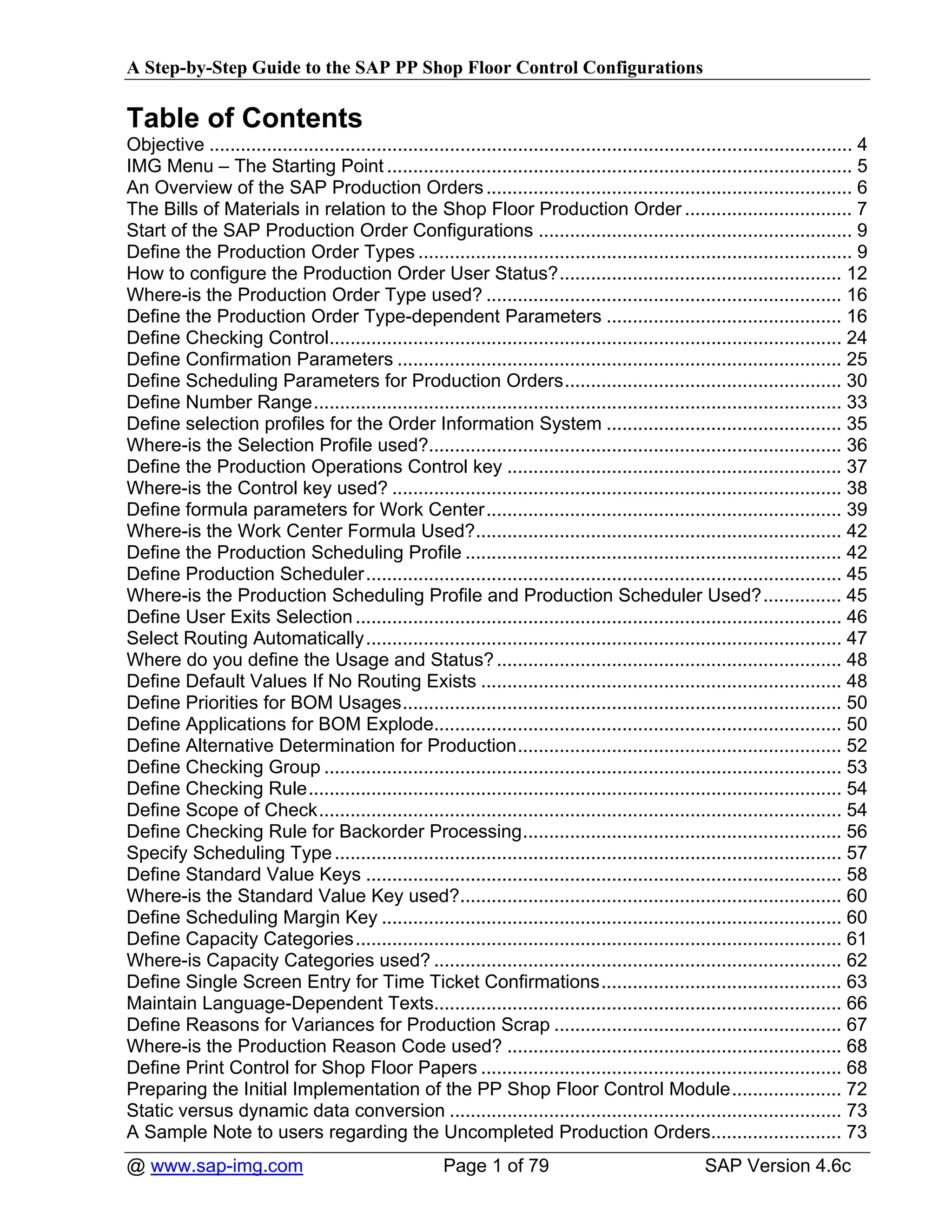 Sap pp shop floor control configuration | PDF