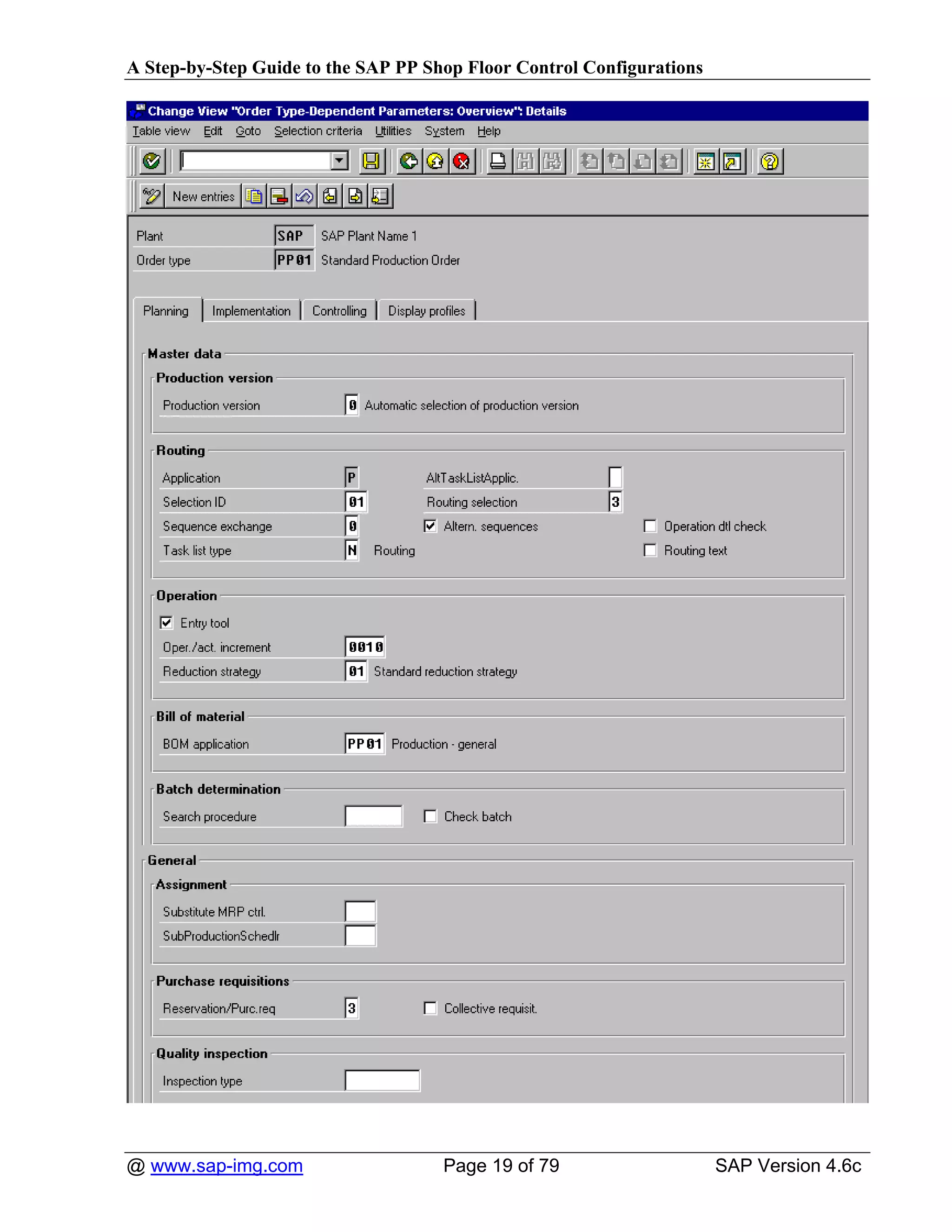 Sap pp shop floor control configuration | PDF