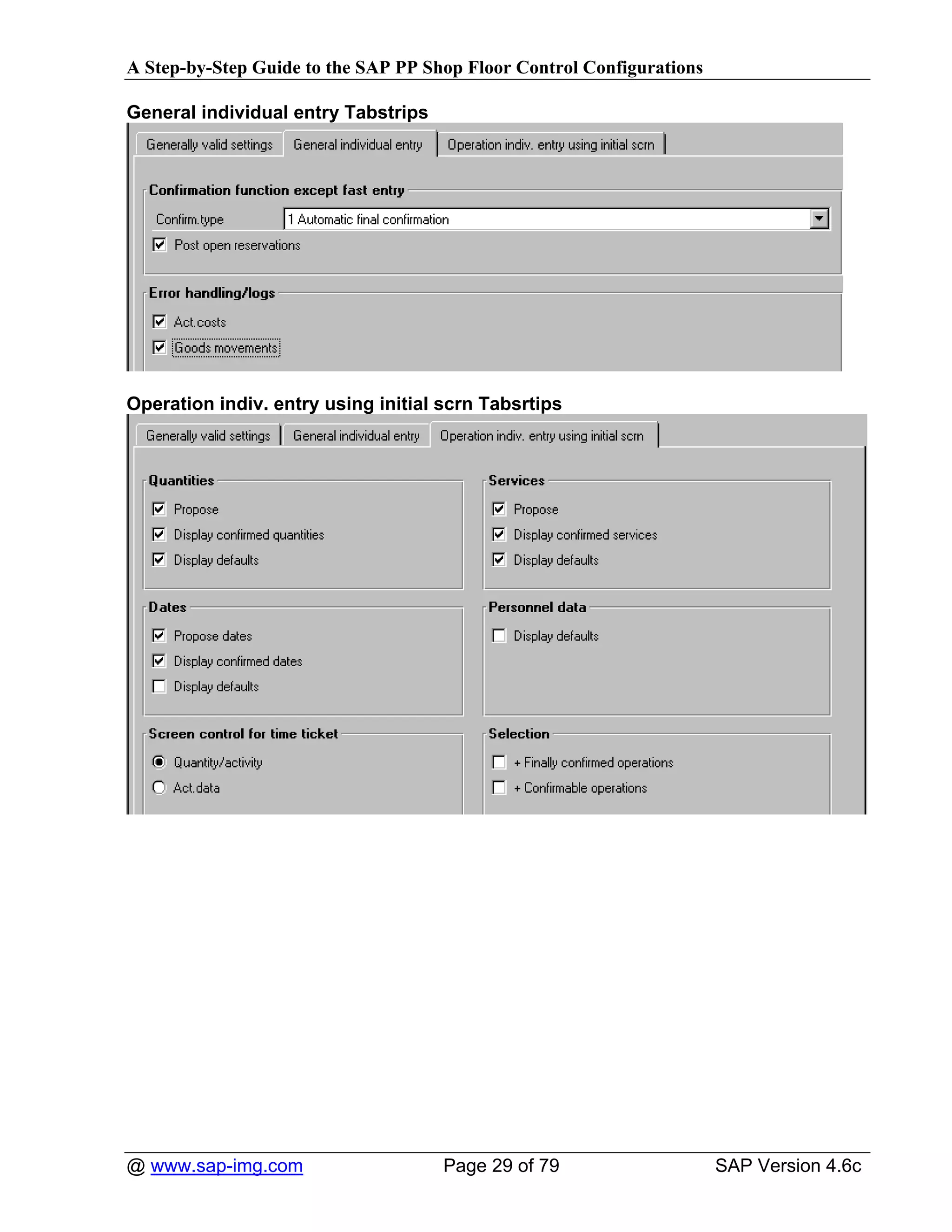 Sap pp shop floor control configuration | PDF