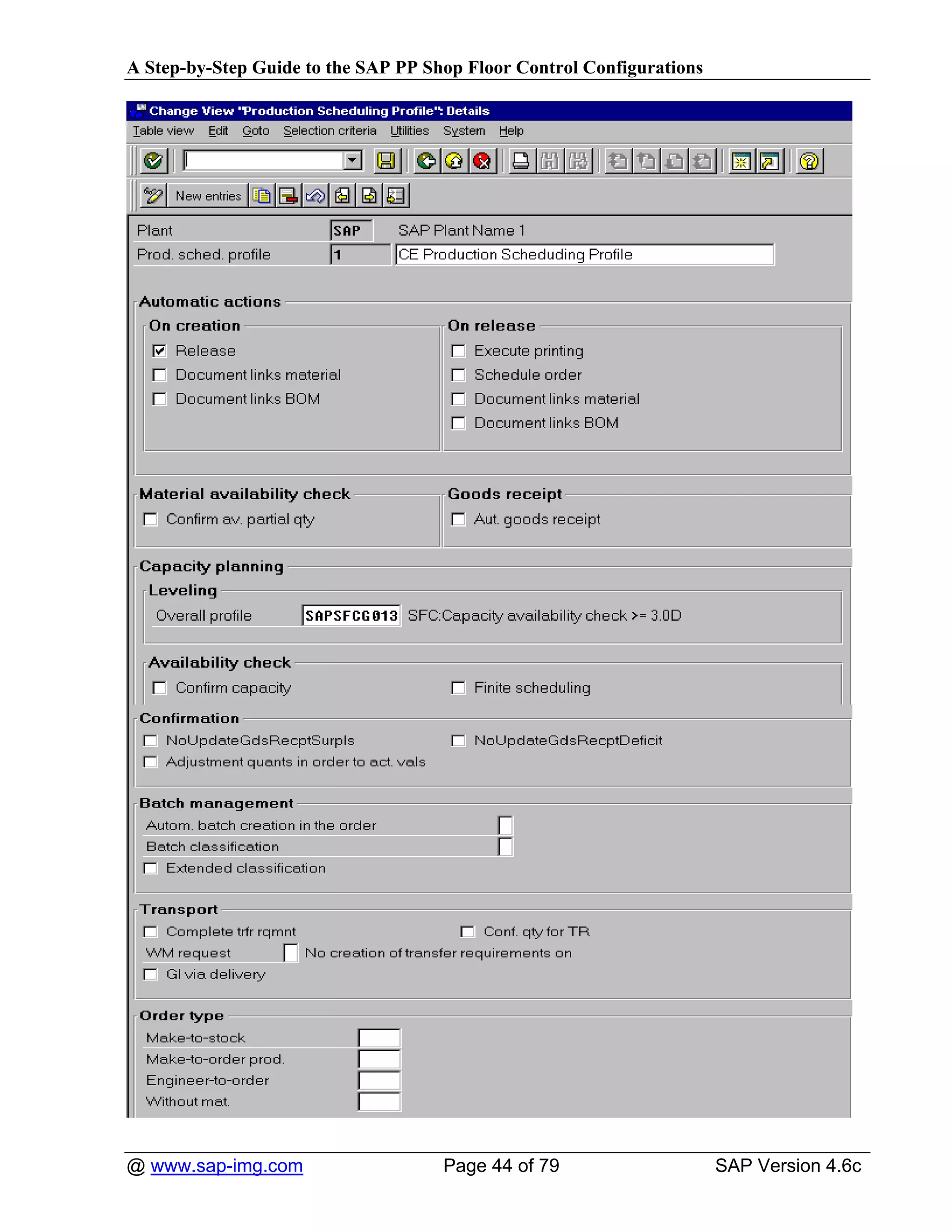 Sap pp shop floor control configuration | PDF