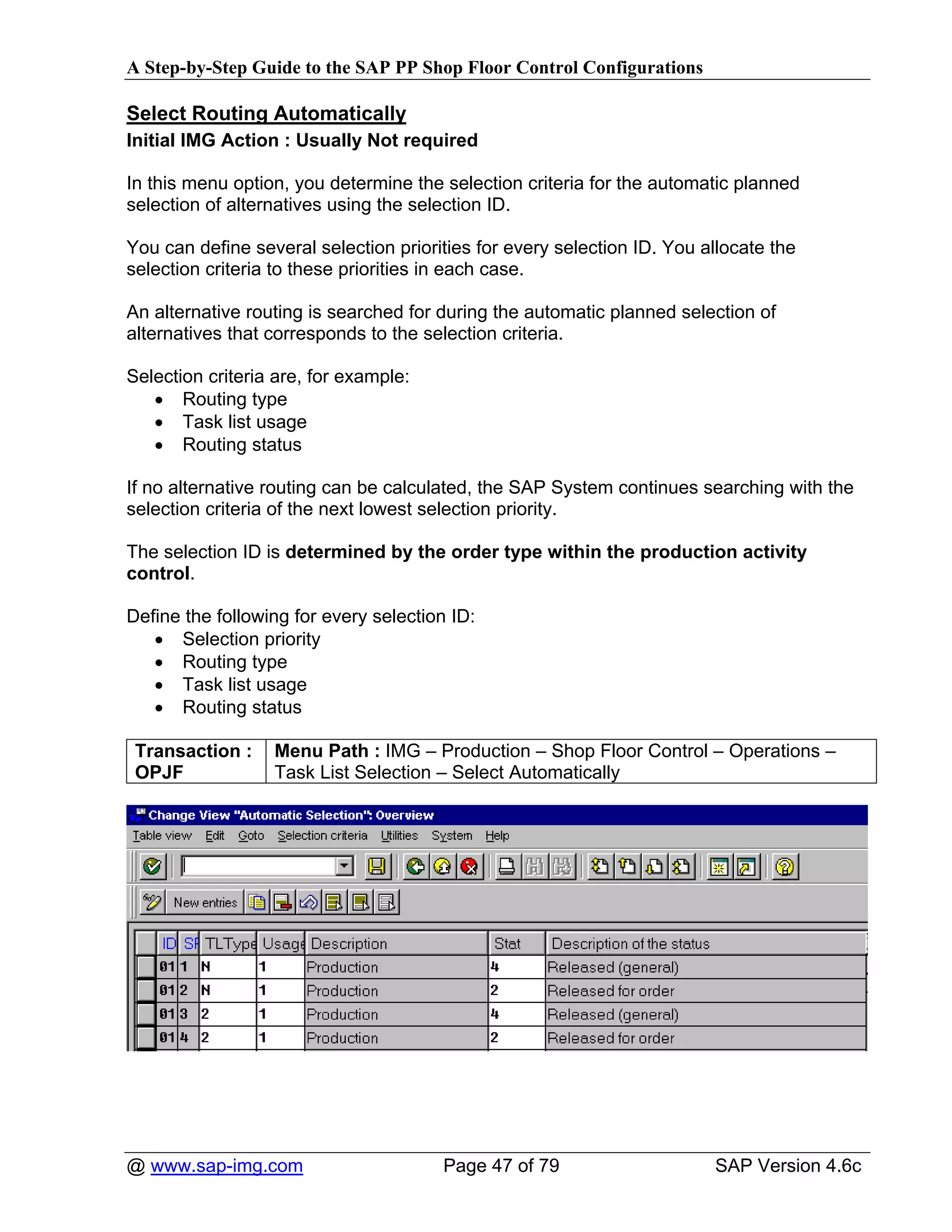 Sap pp shop floor control configuration | PDF