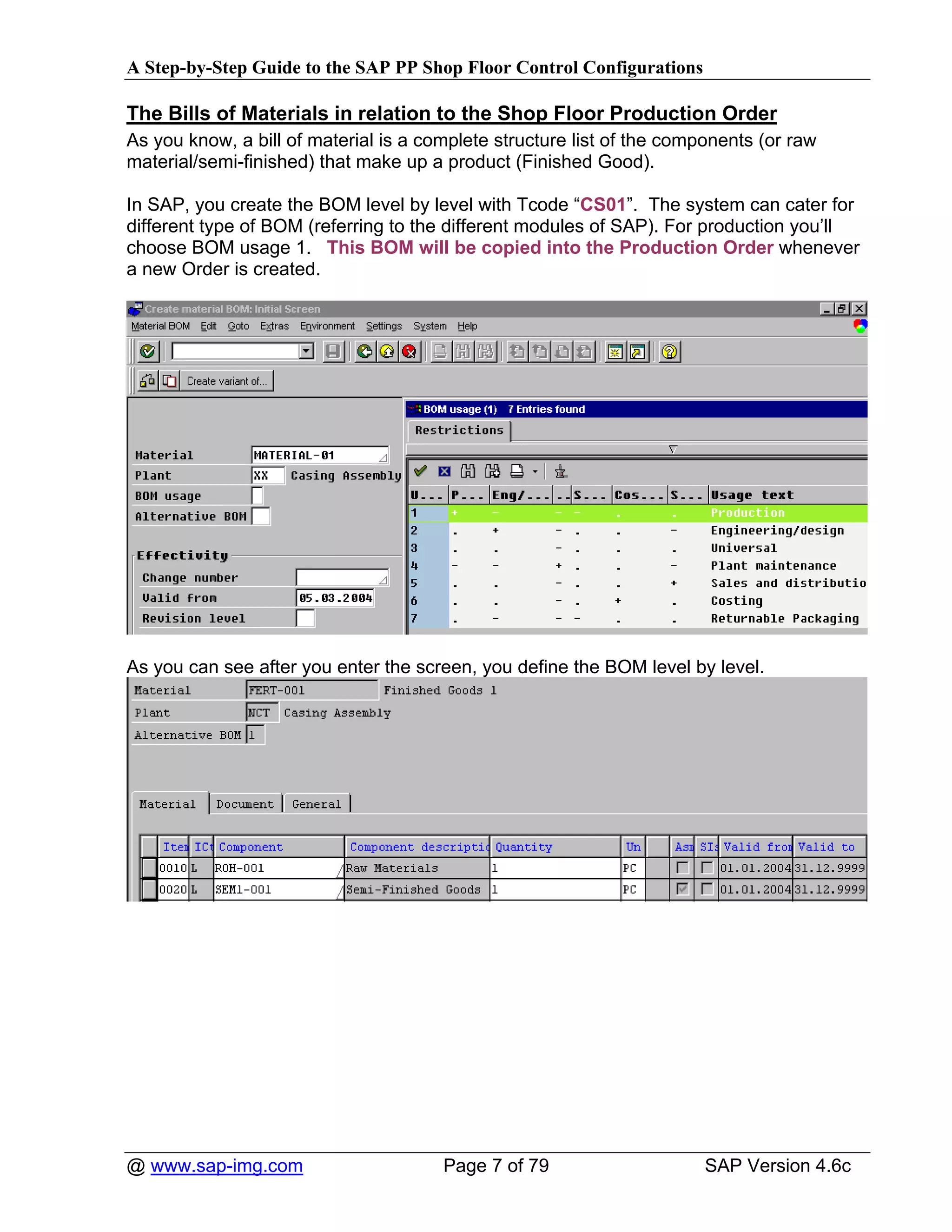 Sap pp shop floor control configuration | PDF