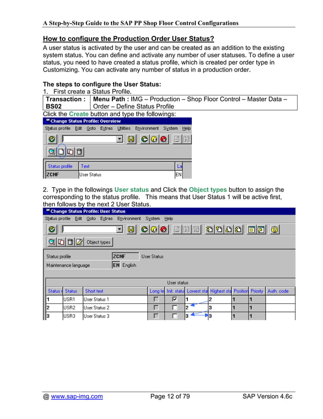 Sap pp shop floor control configuration | PDF | Business Accounting ...