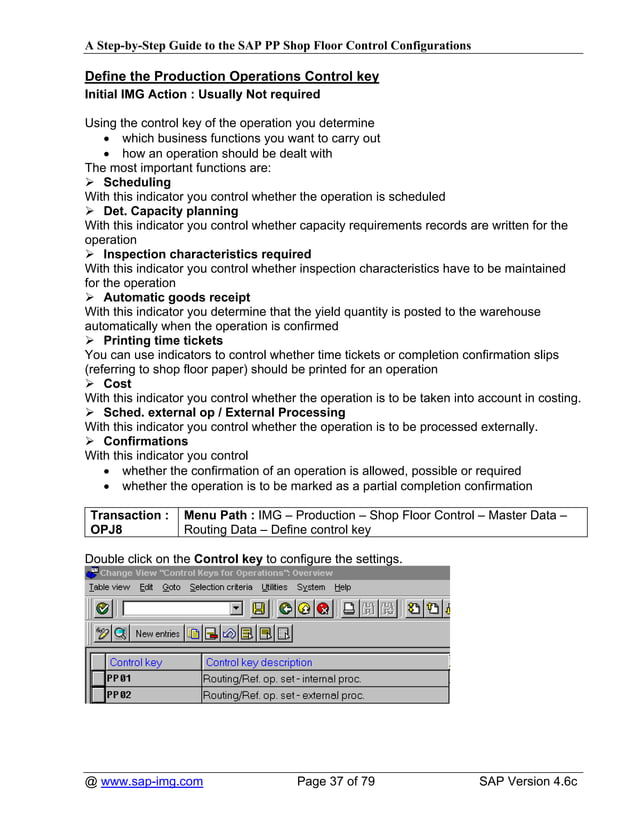 Sap pp shop floor control configuration | PDF | Business Accounting ...