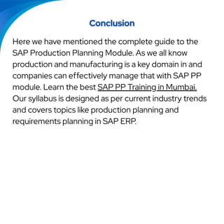 SAP Production Planning: Everything You Need to Know | PDF