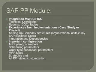 Sap pp online training | PPTX