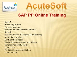 Sap pp online training | PPSX