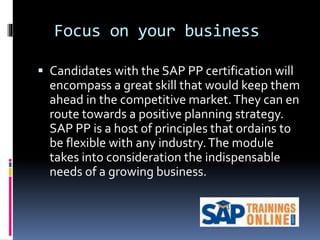 Sap – pp online training course | PPTX | Logistics | Business