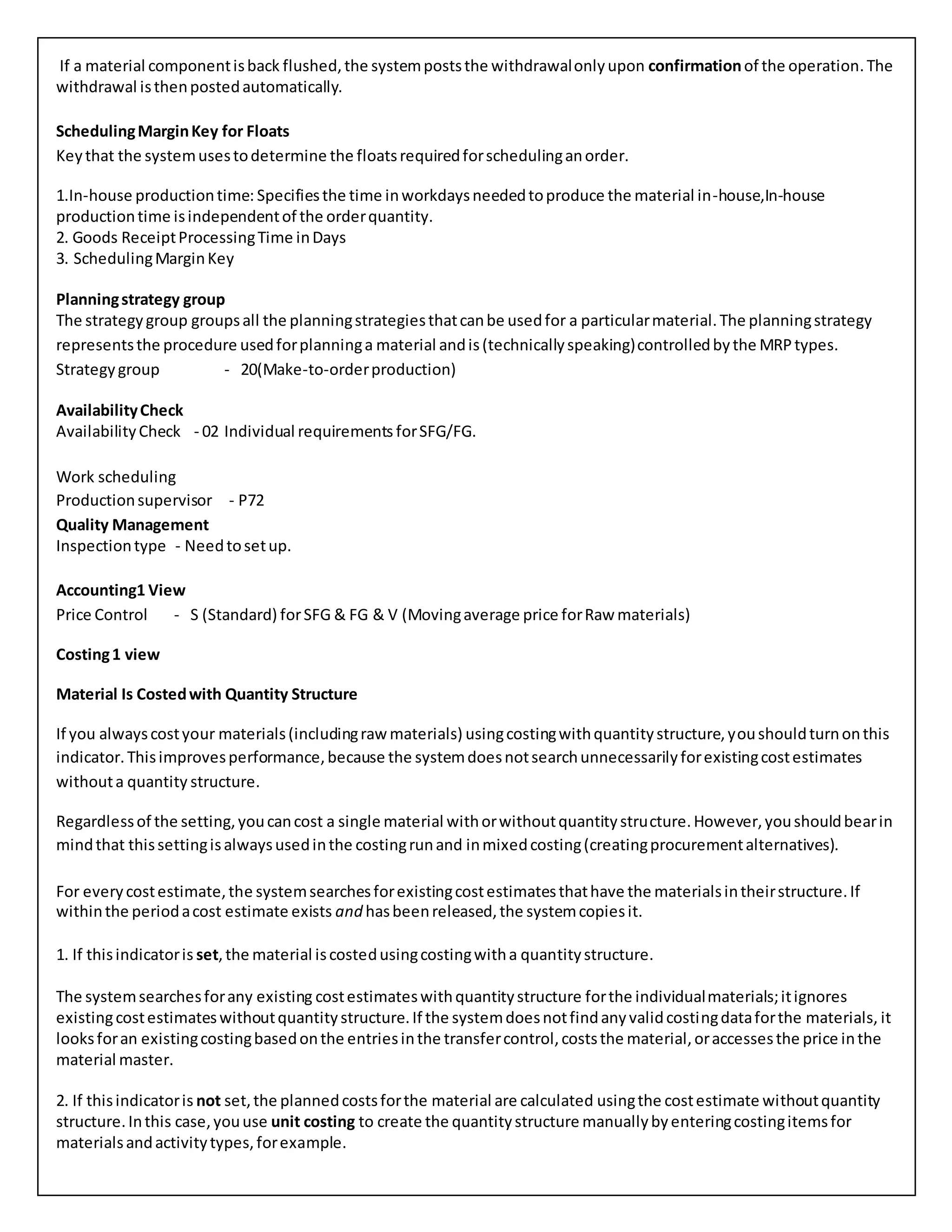 Sap pp process change doc mto | DOC