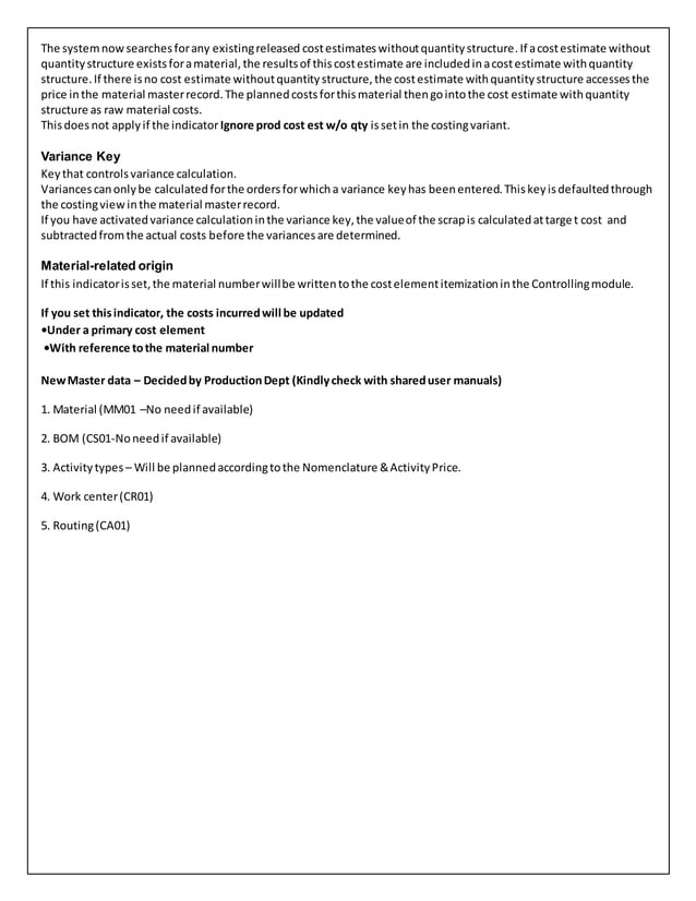 Sap pp process change doc mto | DOC