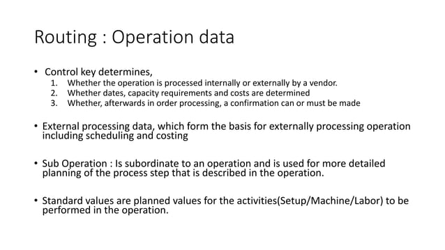 SAP PP Routing | PPTX