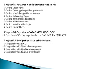 SAP PP | PPTX | Logistics | Business